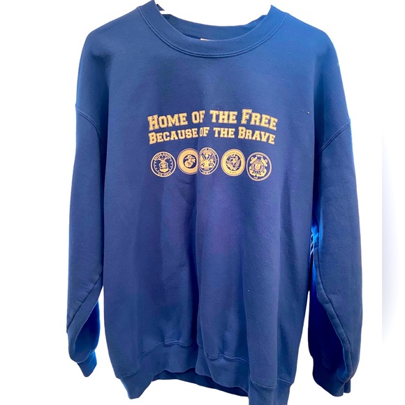 Gildan | Shirts | Vintage Us Military Army Navy Air Force Royal Blue ...